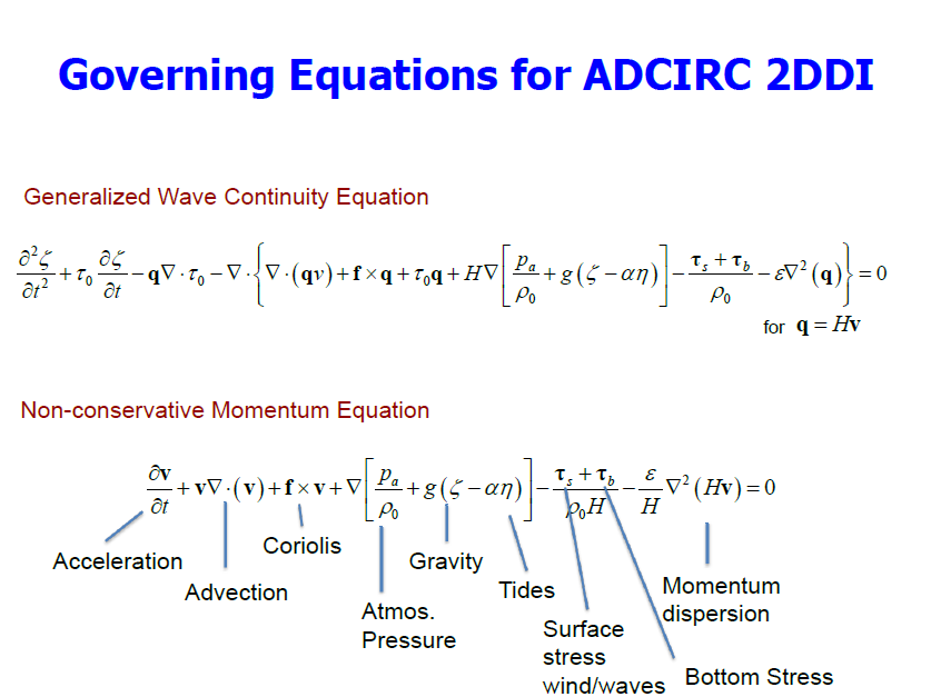 Surface water Modeling System - ADCIRC ~ COASTAL AND ENVIRONMENTAL MODELING