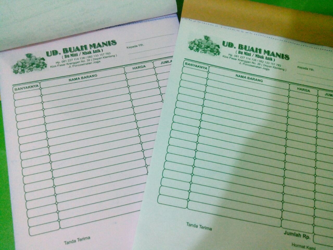 Cetak Nota Murah di Klego ~ Cetak Nota Murah