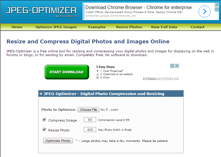 FREE TOOLS IN EDUCATION: JPEG Image Optimization free online tool