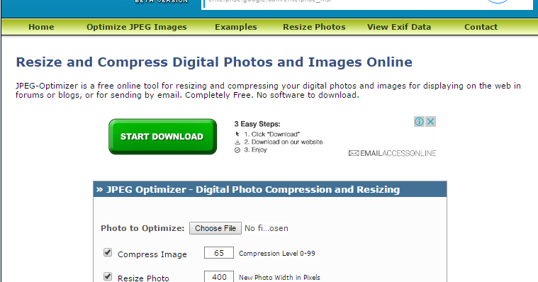 FREE TOOLS IN EDUCATION: JPEG Image Optimization free online tool