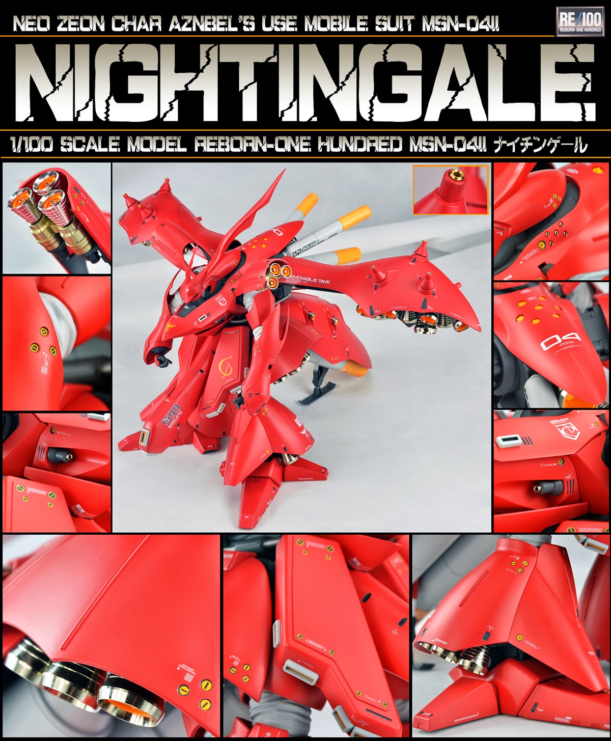 GUNDAM GUY: RE/100 Nightingale - Painted Build
