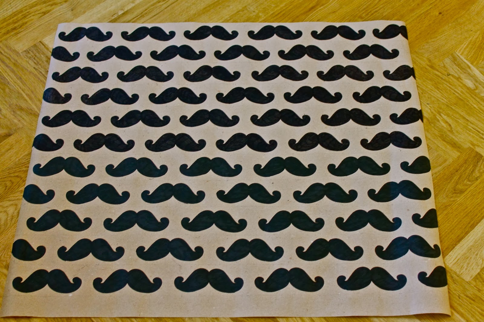 Tulip & Lily: Moustache Wrapping Paper