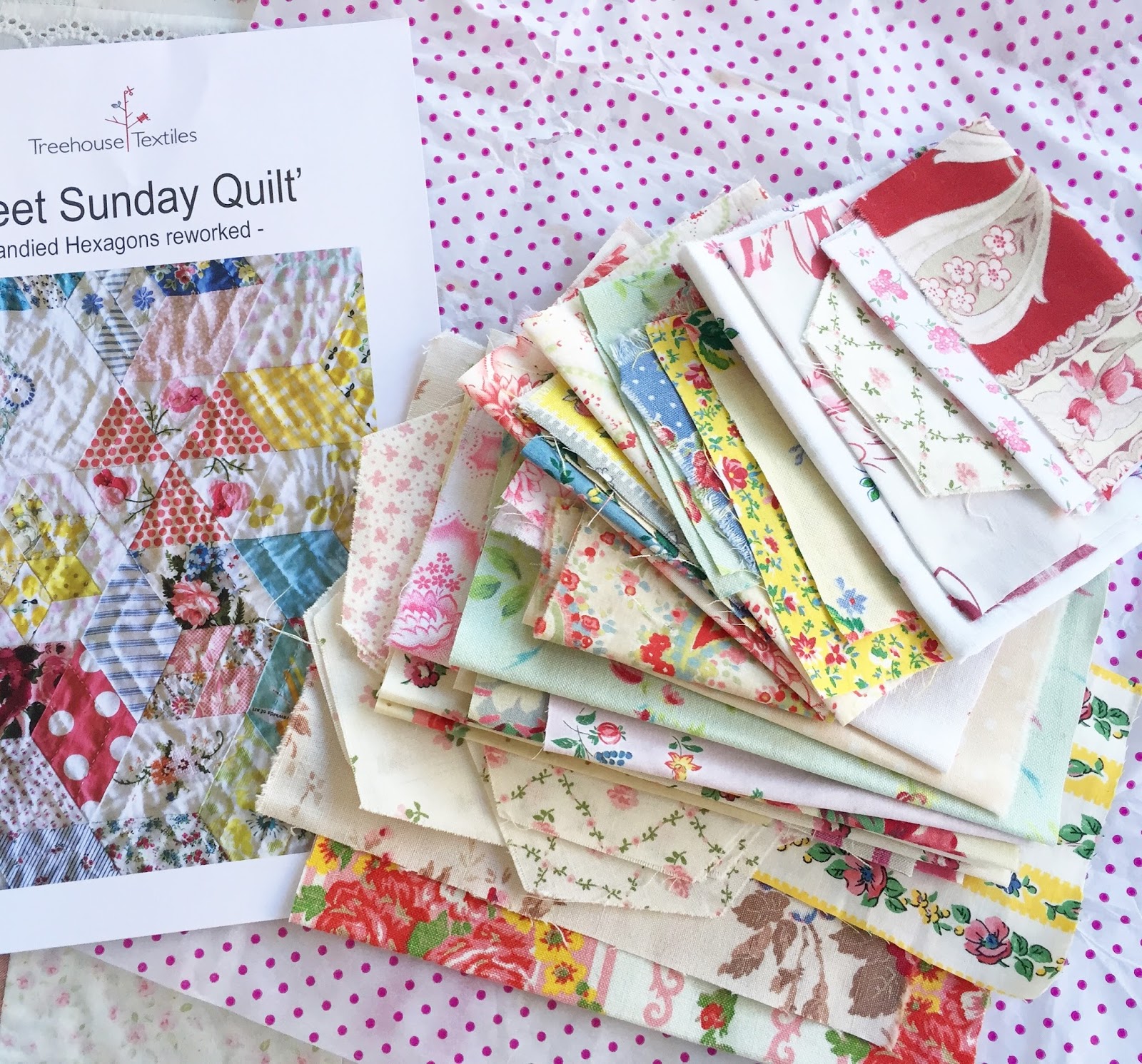 Las labores de Mercedes: Comenzando Sweet Sunday Quilt