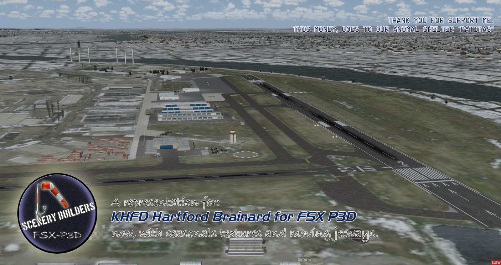 FSX, P3D, MSFS scenerybuilders.: KHFD Hartford Brainard airport FSX P3D