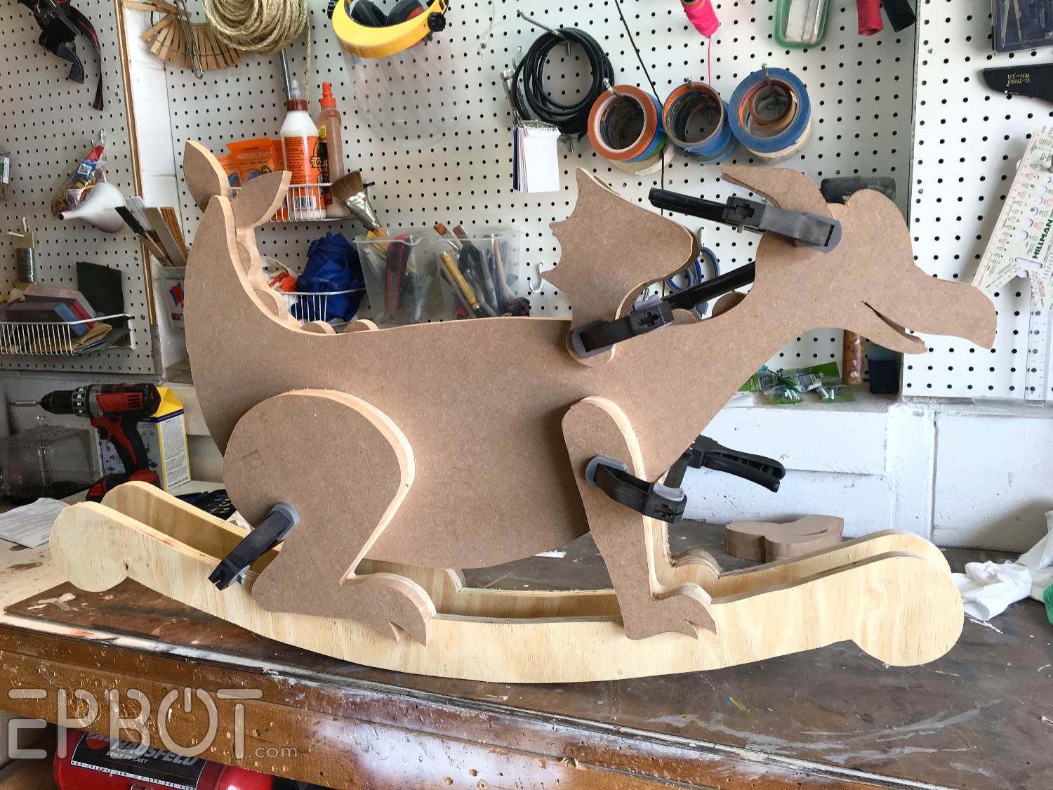 EPBOT: We Made A Figment Rocking Horse! Er... Rocking Dragon?