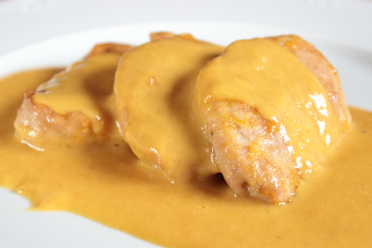 Solomillo de cerdo en salsa de naranja