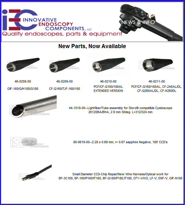 IEC Innovative Endoscopy Components: New Parts Now Available