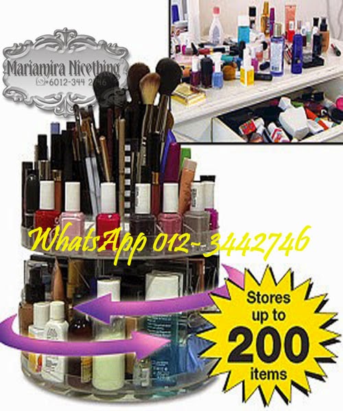 MariaMira NiceThinG™: Bekas Simpanan Alatan Makeup Glam Caddy Rotating ...