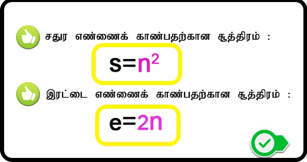 Grade 10 Maths : Srilanka : Tamil: 23. சூத்திரங்கள்
