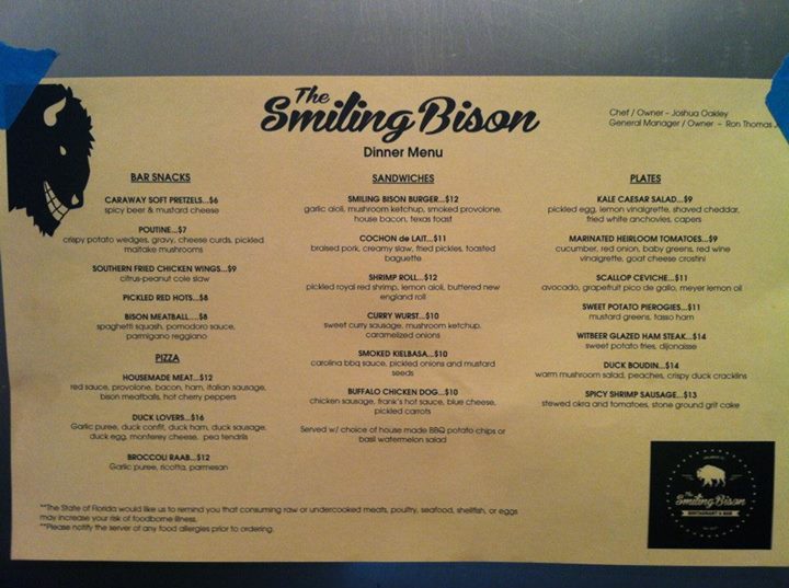 Eat Local Orlando: The Smiling Bison Restaurant & Bar