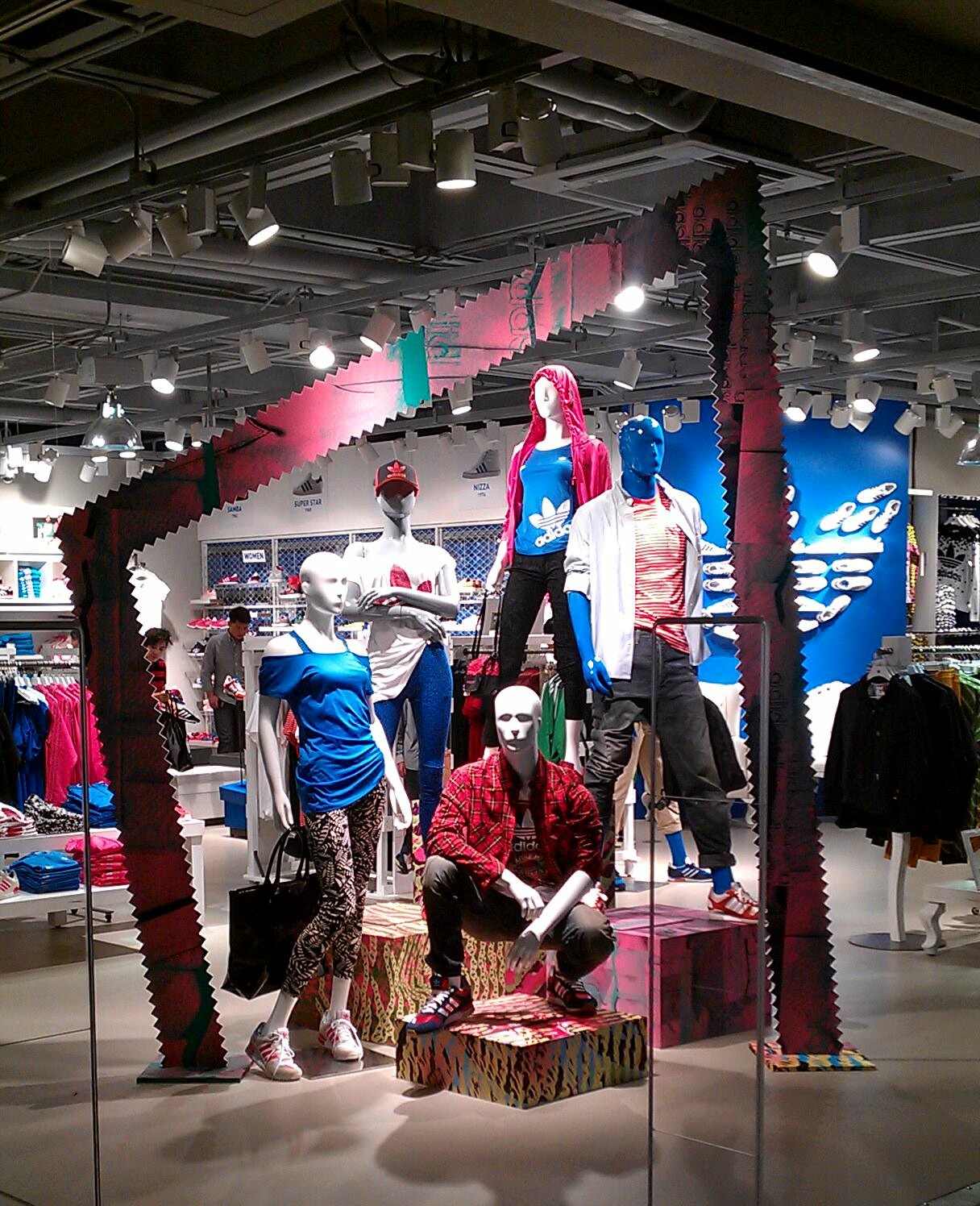 Adidas window display, Bangkok