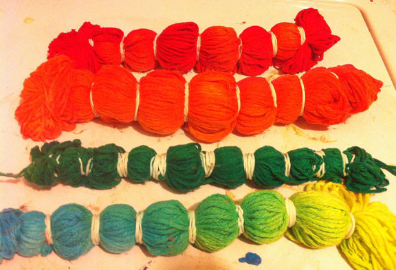 HOW TO: DIY Tie Dye Yarn - Crafty Chica