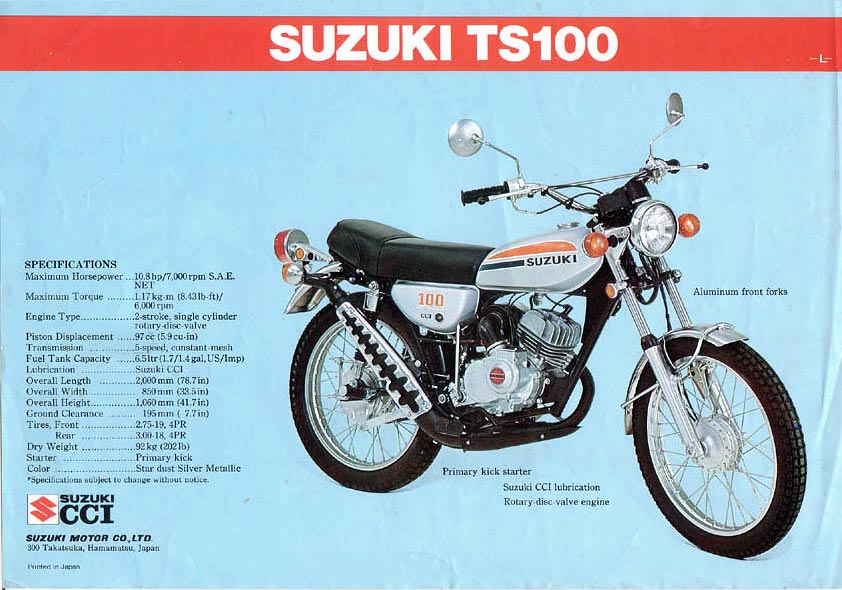 Tales from the Road: Past Bikes - 1974 Suzuki TS100