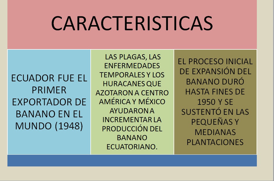 Auge Bananero en el Ecuador: Caracteristicas del Auge Bananero