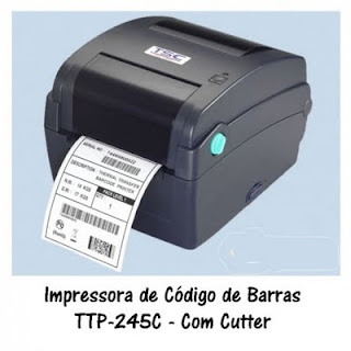 AUTOMAÇÃO: Impressora de Código de Barras TSC TTP-245C Com Cutter