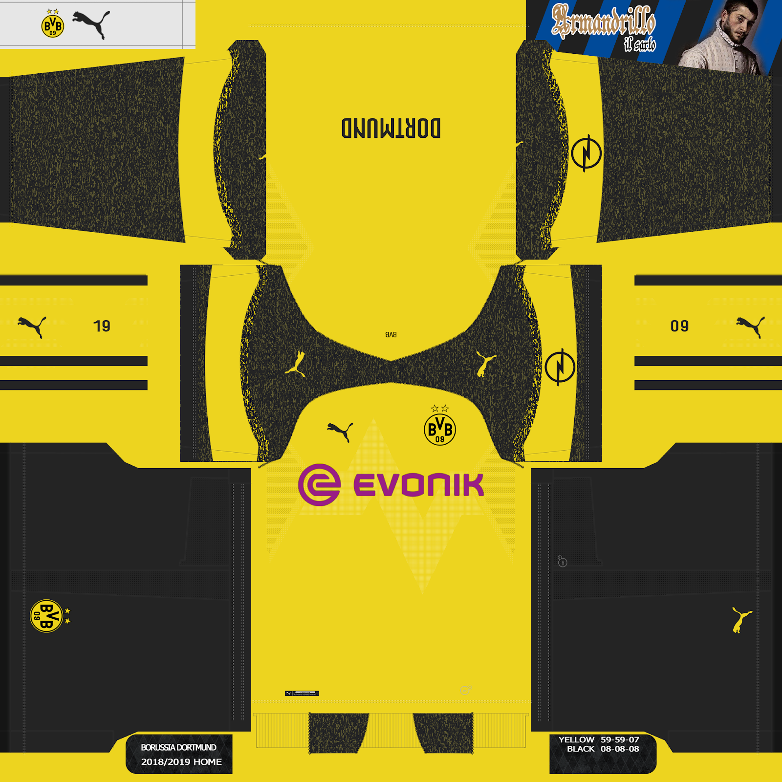 PES 2015 - EDIT: PES 2019 - Borussia Dortmund - Uniforme PS4