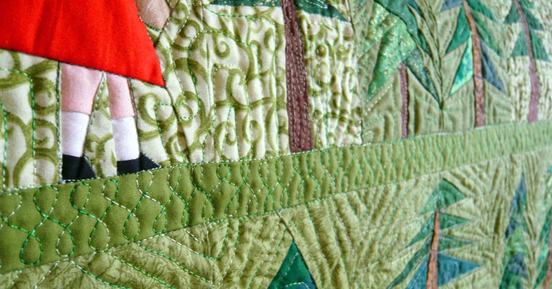 Quilting in progress