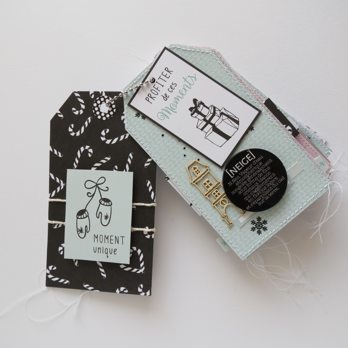 Les créations scrap d'Edwige Verrière: Mini-album de tags de Noël