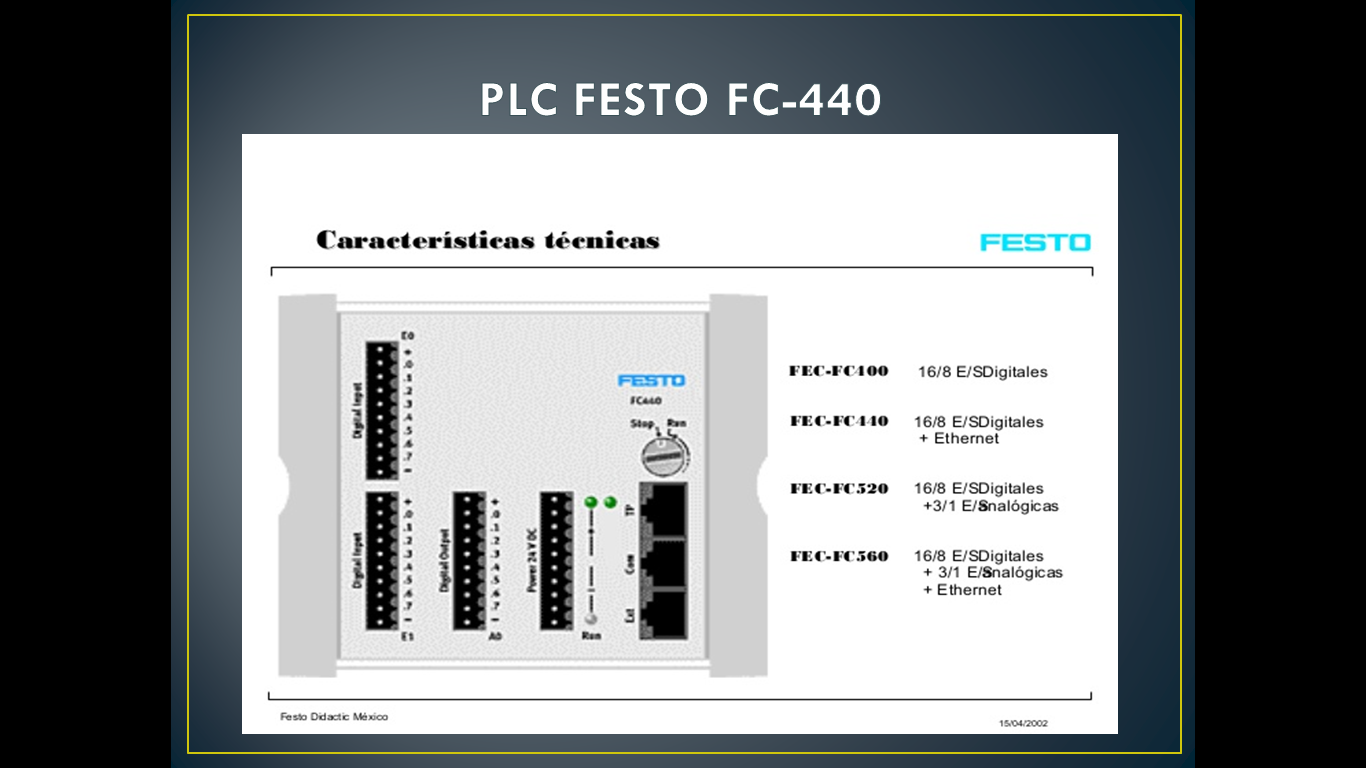 PLC: PLC: TERCER PARCIAL 1 (PLC FESTO Y SOFTWARE)