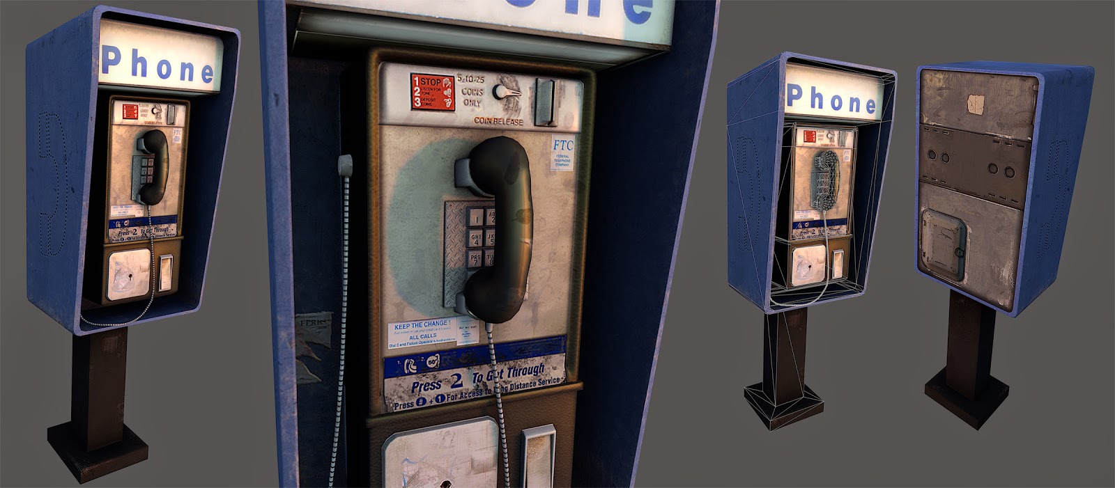 Gas Station Assets, 1980's setting 3D.