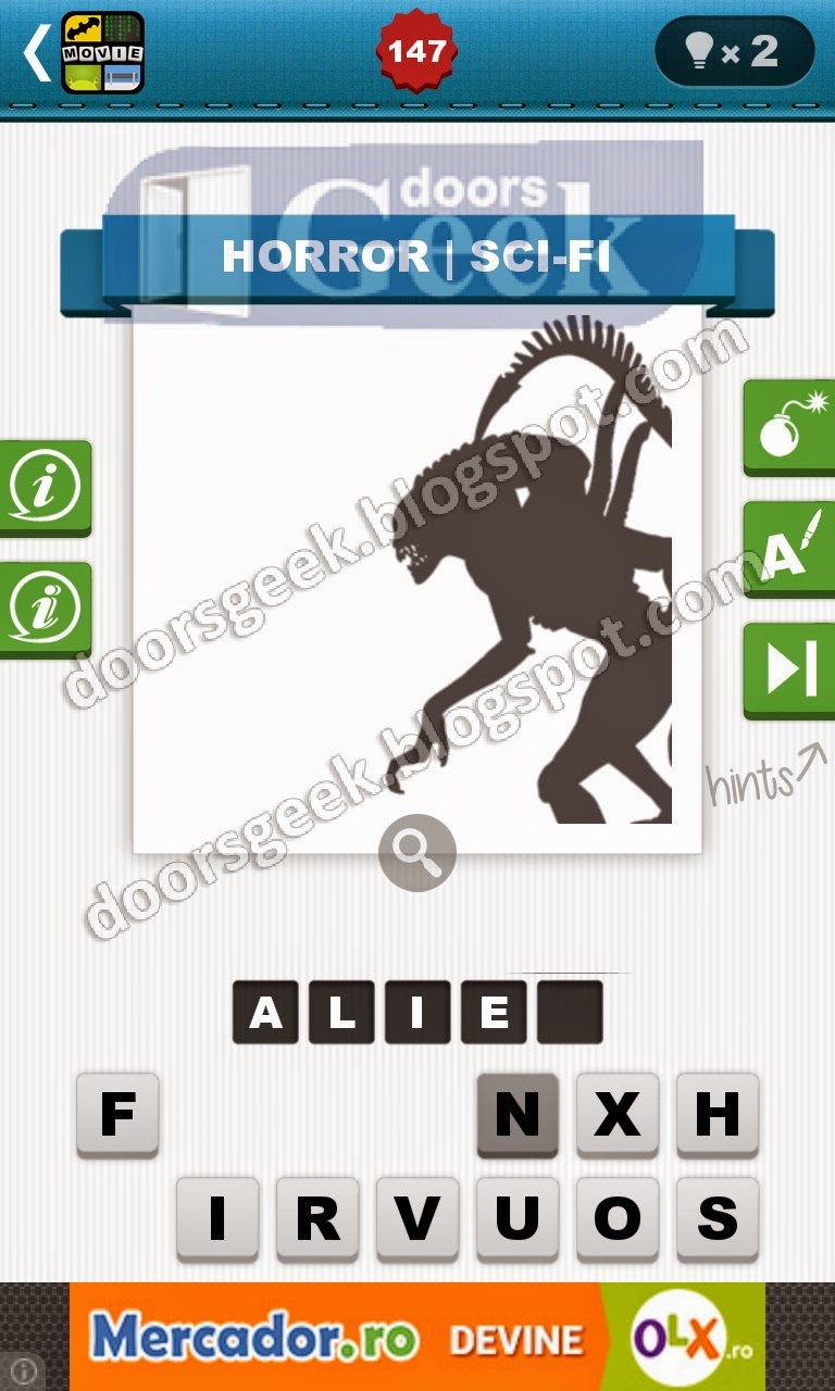 Movie Quiz Level 147 (bubble quiz games) ~ Doors Geek