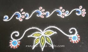 Kolam by Sudha Balaji: Rangoli borders - doorways kolam