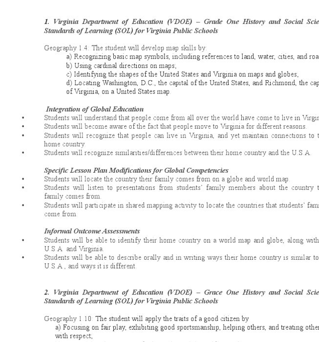 Standards Of Learning - Virginia Standards Of Learning Science