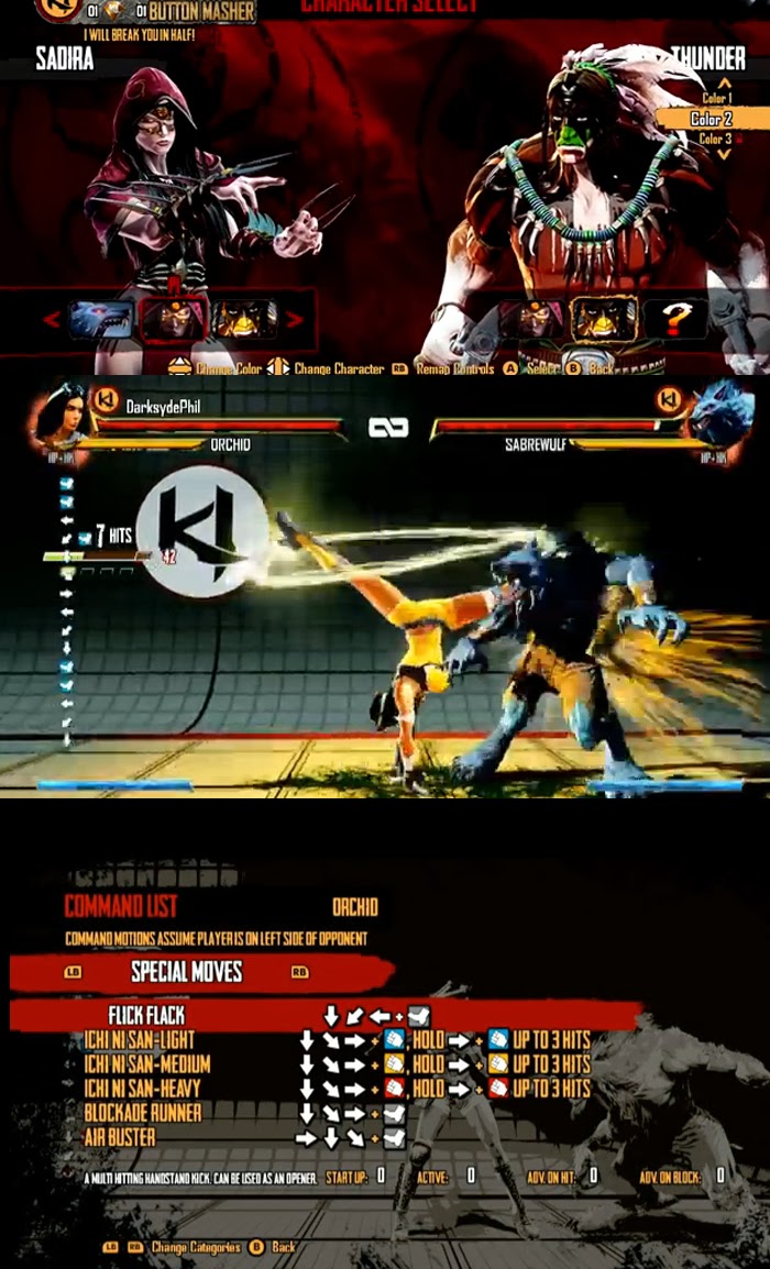 Revista Mago Games RD.Z: Killer Instinct 3 - combos e golpes dos lutadores