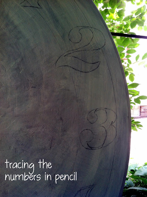 sugartotdesigns: Clock Face Table Makeover