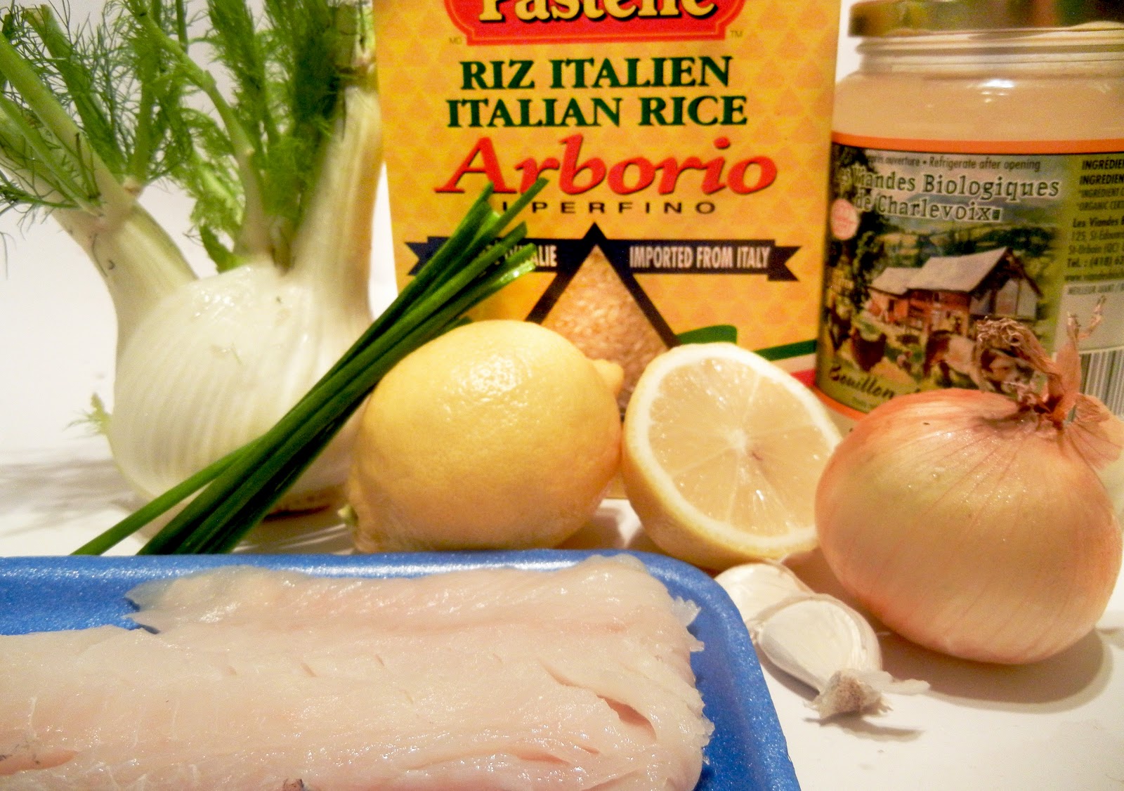 Cod with lemon rice & seared fennel