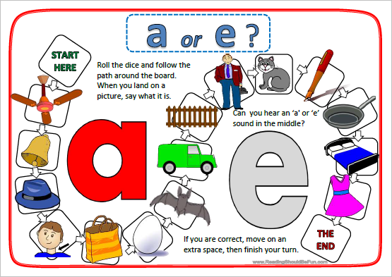 RSBF: Auditory discrimination - short vowel sounds a,e