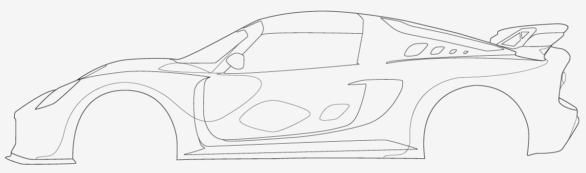 Design Practice: Lotus Exige S Vectors / Profile