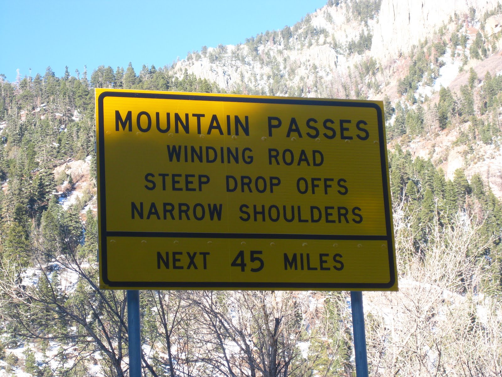 Geology Happens: steep drop offs and narrow shoulders