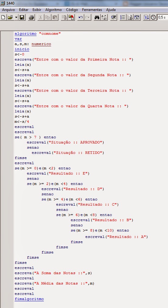 Universo Técnico: VisuAlg - Decisões Compostas e Encadeadas