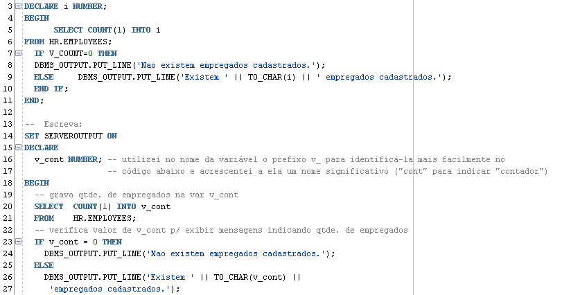Dicas para programação em PL/SQL | Blog do DBA/Instrutor Fábio Prado