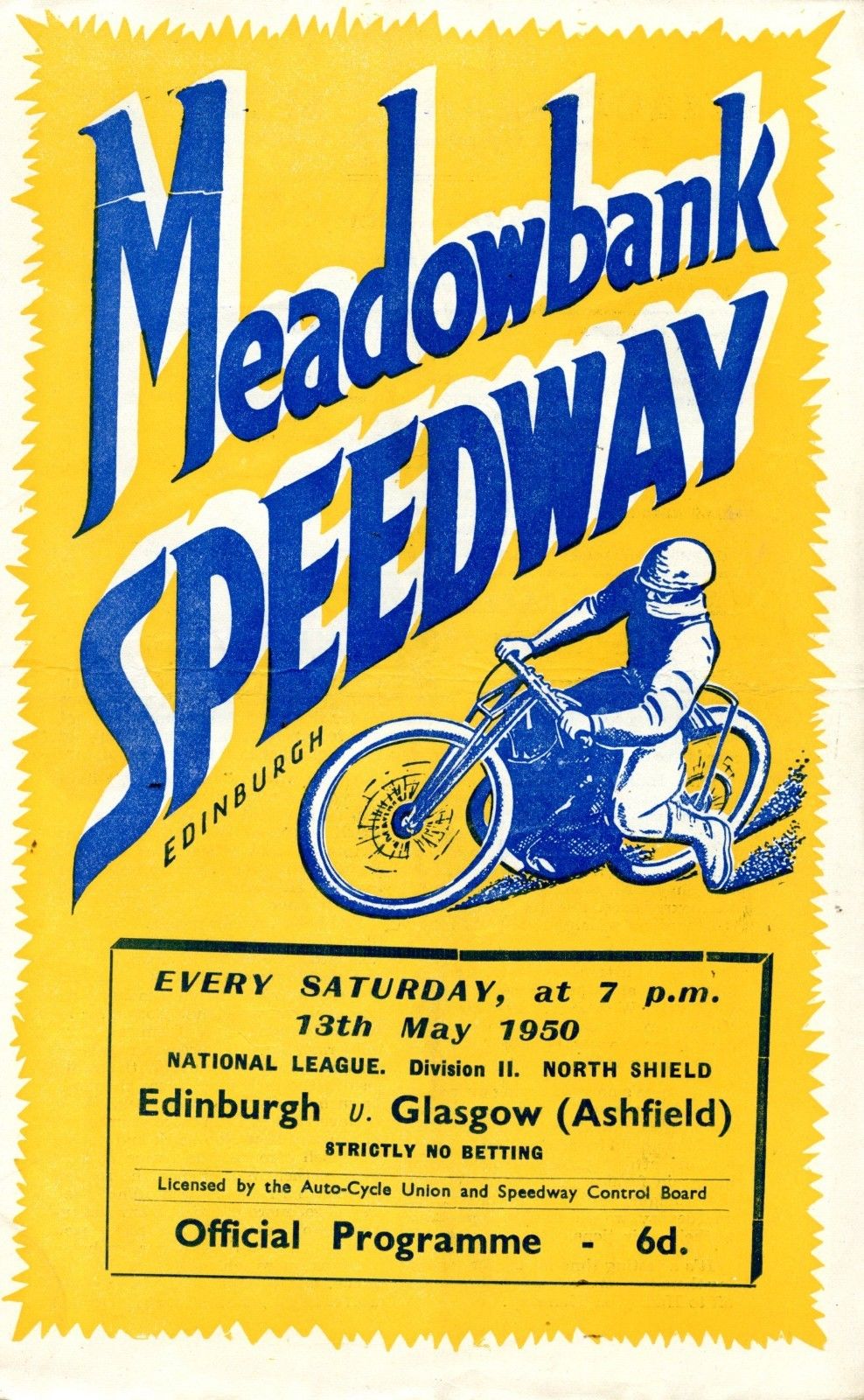 Speedway Archive: 1950 Edinburgh Monarchs Programmes