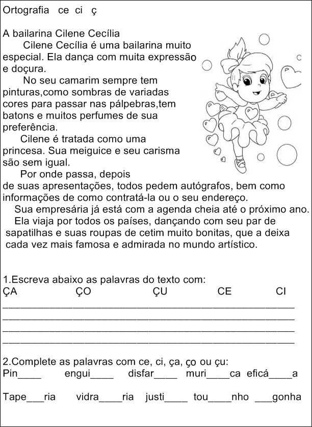 Blog Professora Daniele: Ortografia ce ci ç