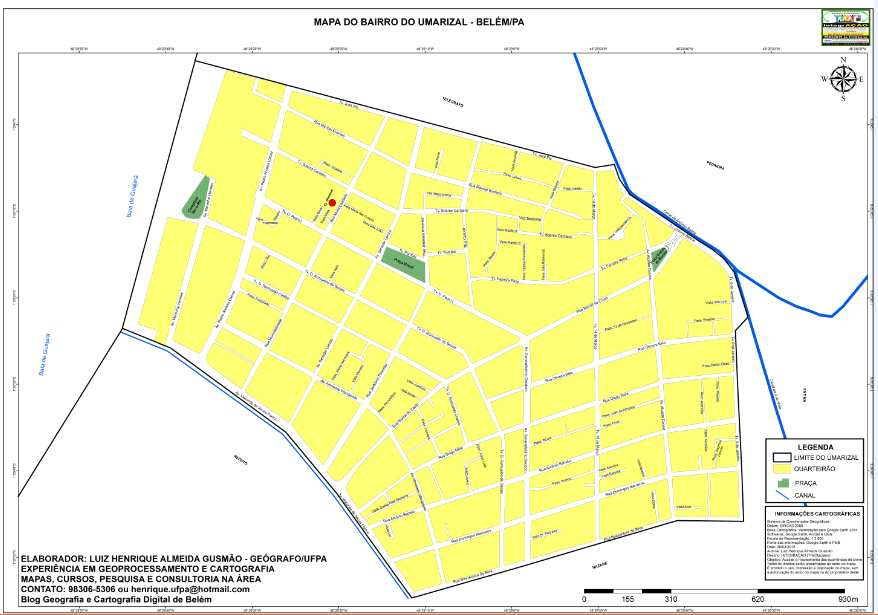 Geografia e Cartografia Digital: Mapas Mega detalhados dos bairros de Belém