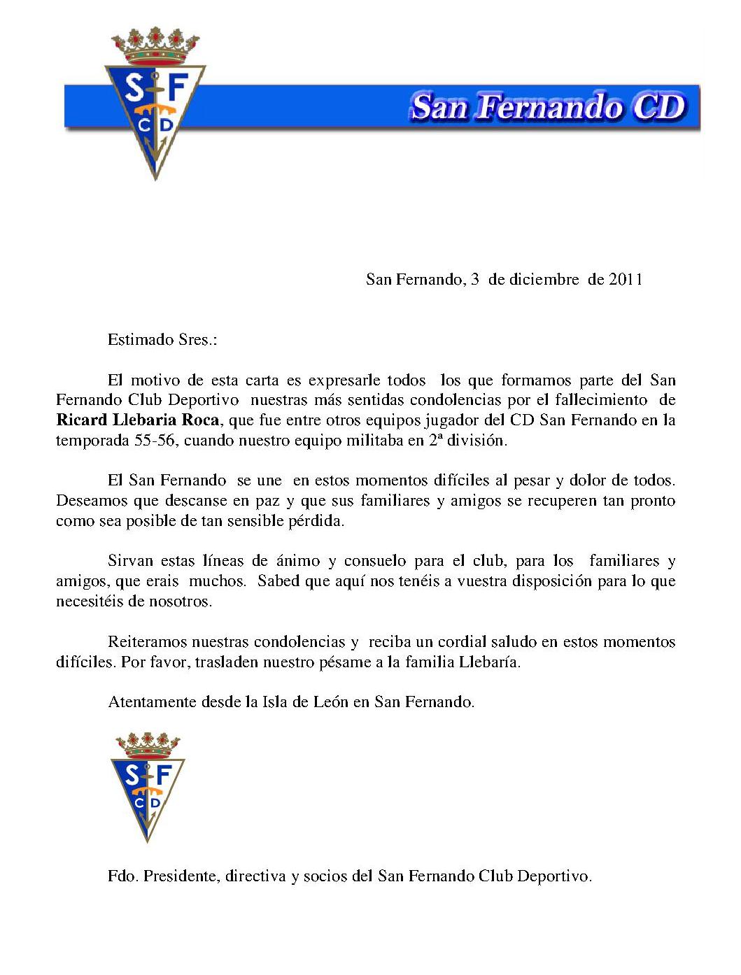 Carta De Pesame Empresarial - EDUCA