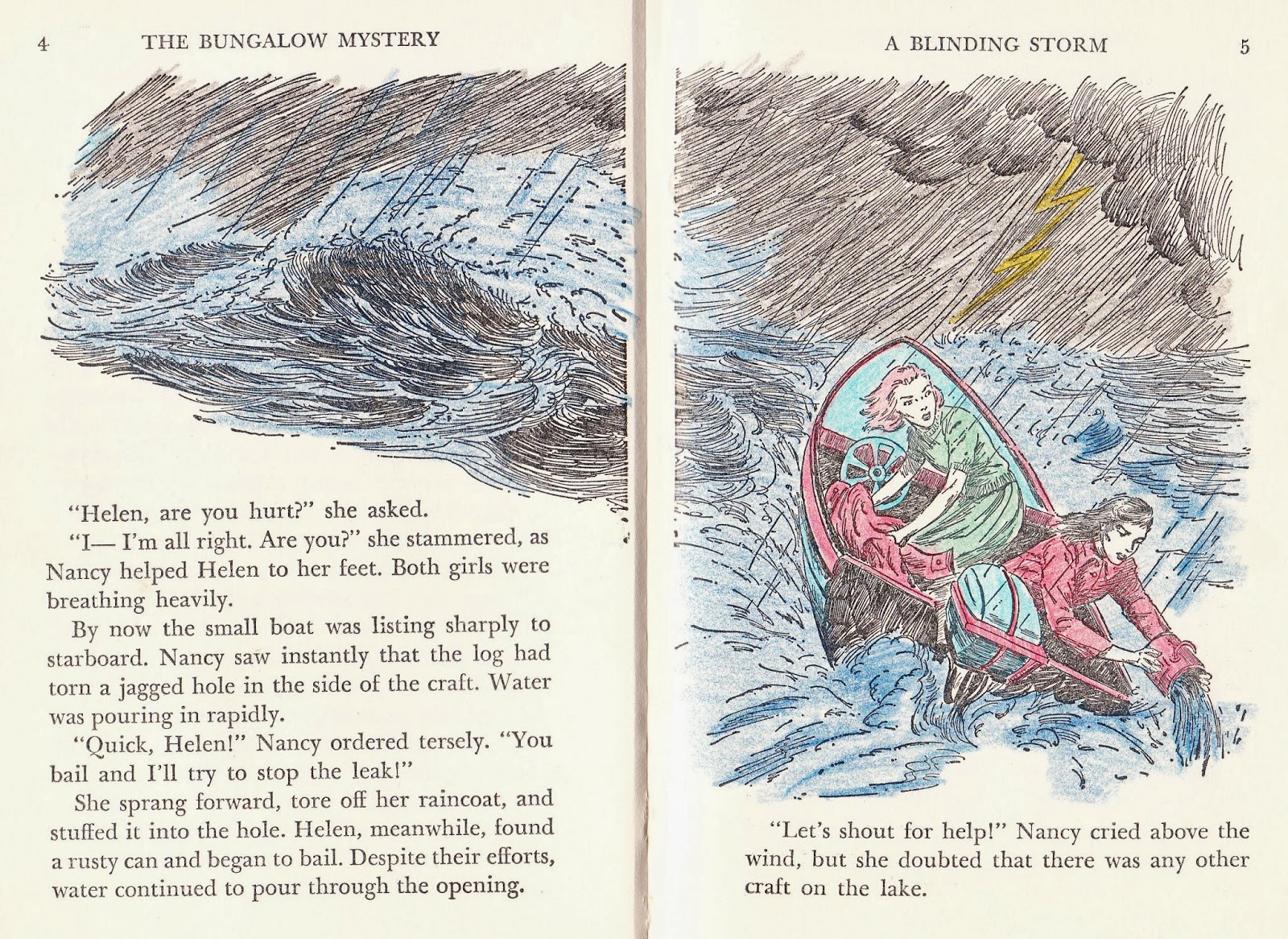 Series Books for Girls: Nicely Colored Nancy Drew Illustrations