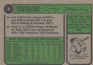 1974 Topps - Pennant Fever: #8 - George Theodore