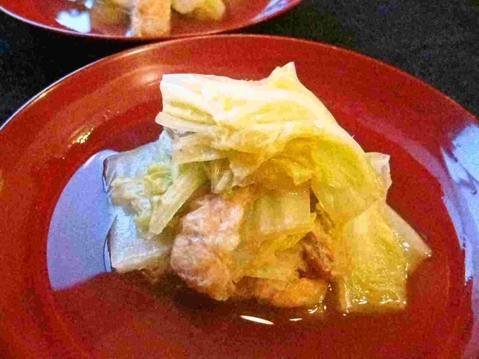 Recipes for Tom: Hakusai to age no nibitashi / napa cabbage and thin ...