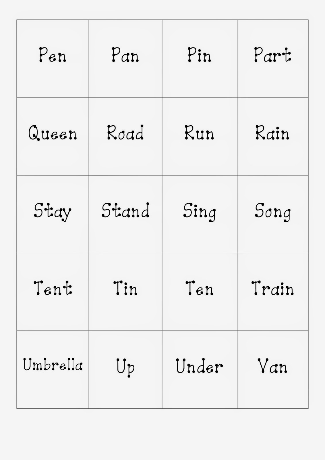 I,Teacher: Alphabet Printable Board Games: Bang!