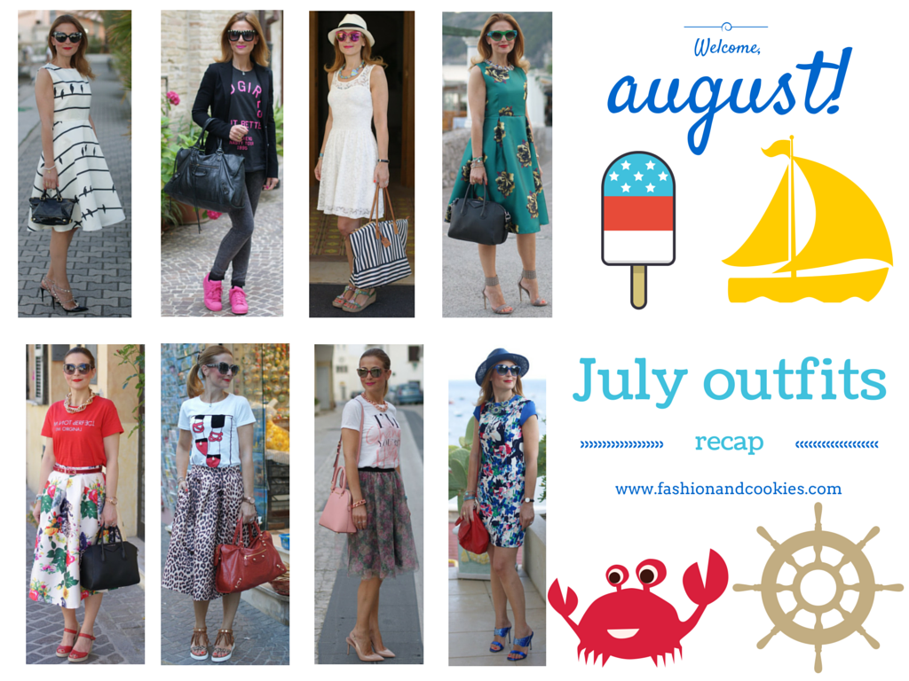 Welcome, August ! Fashion blogger outfits recap from July | Fashion and ...