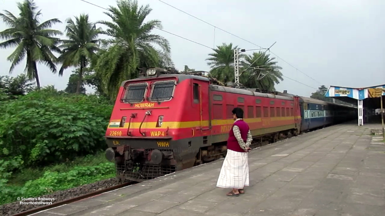 Soumo's Railways: Major Offlink Howrah WAP4 Comes With 22836 Puri ...