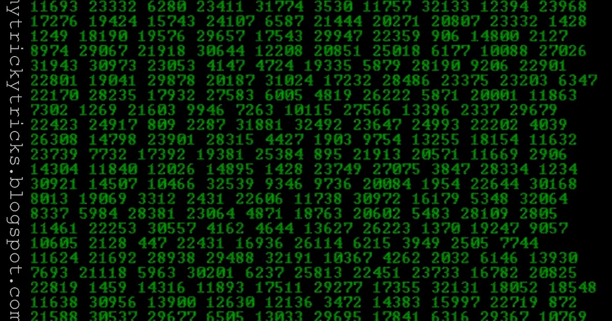Trickytricks: Falling Matrix Code Effect - Create Using Notepad