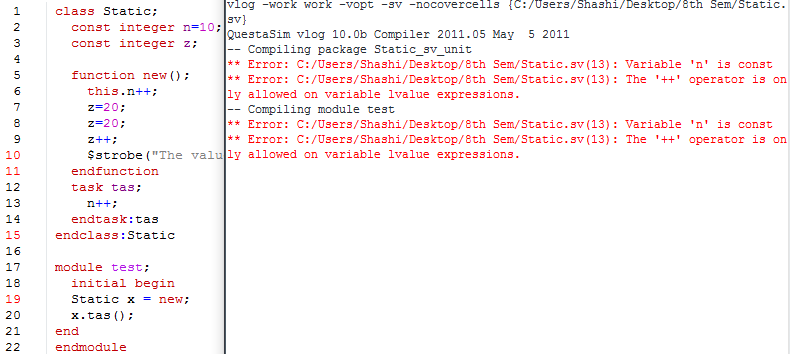 Hello Codings: System Verilog Static Class and members