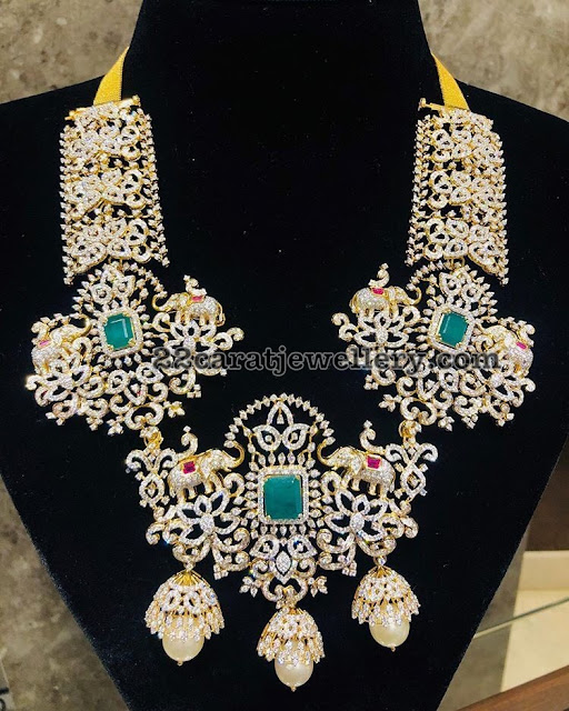 Diamond Heavy Sets by Mangatrai - Jewellery Designs