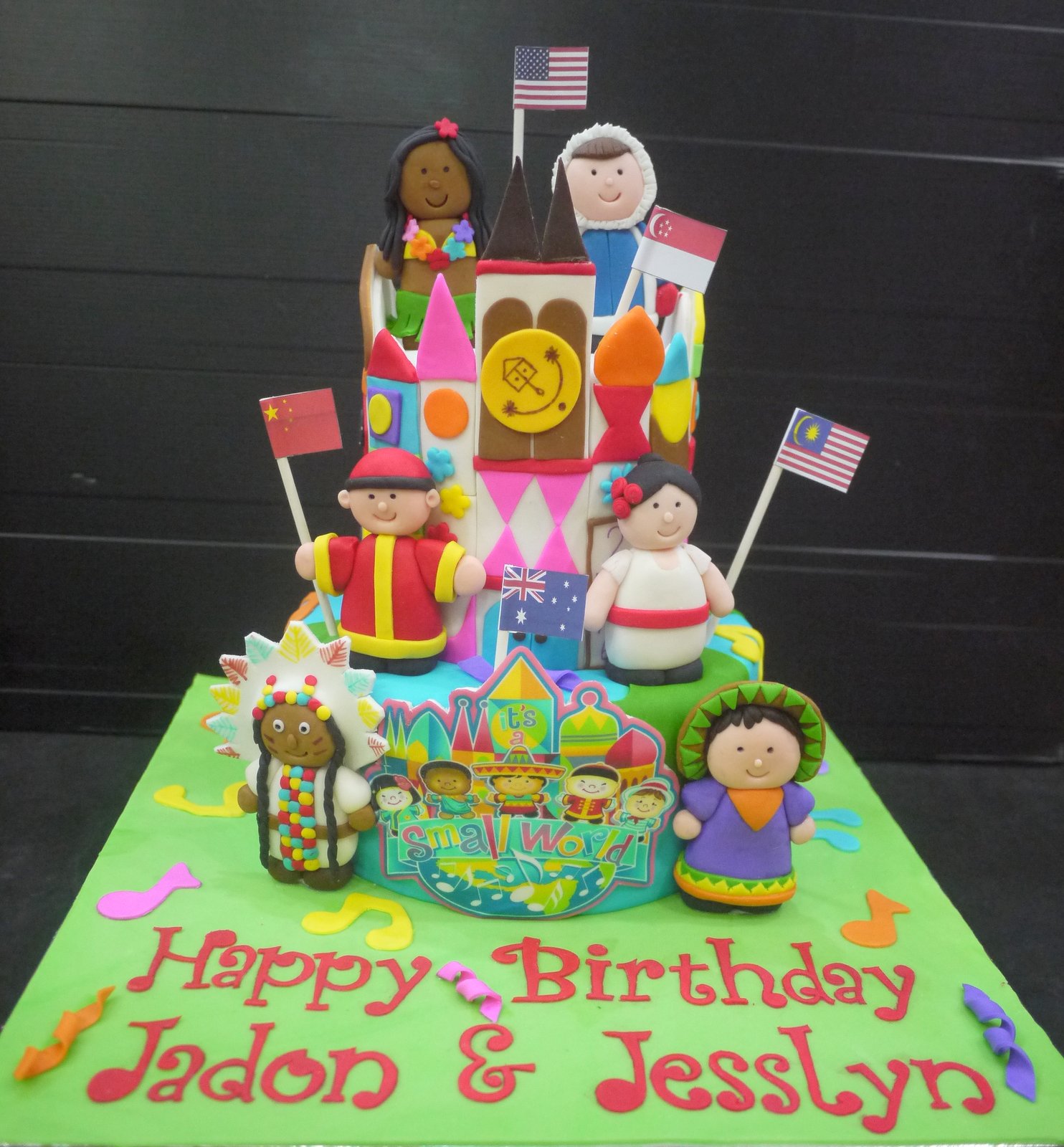 Cupcake Divinity: It's a small world theme cake