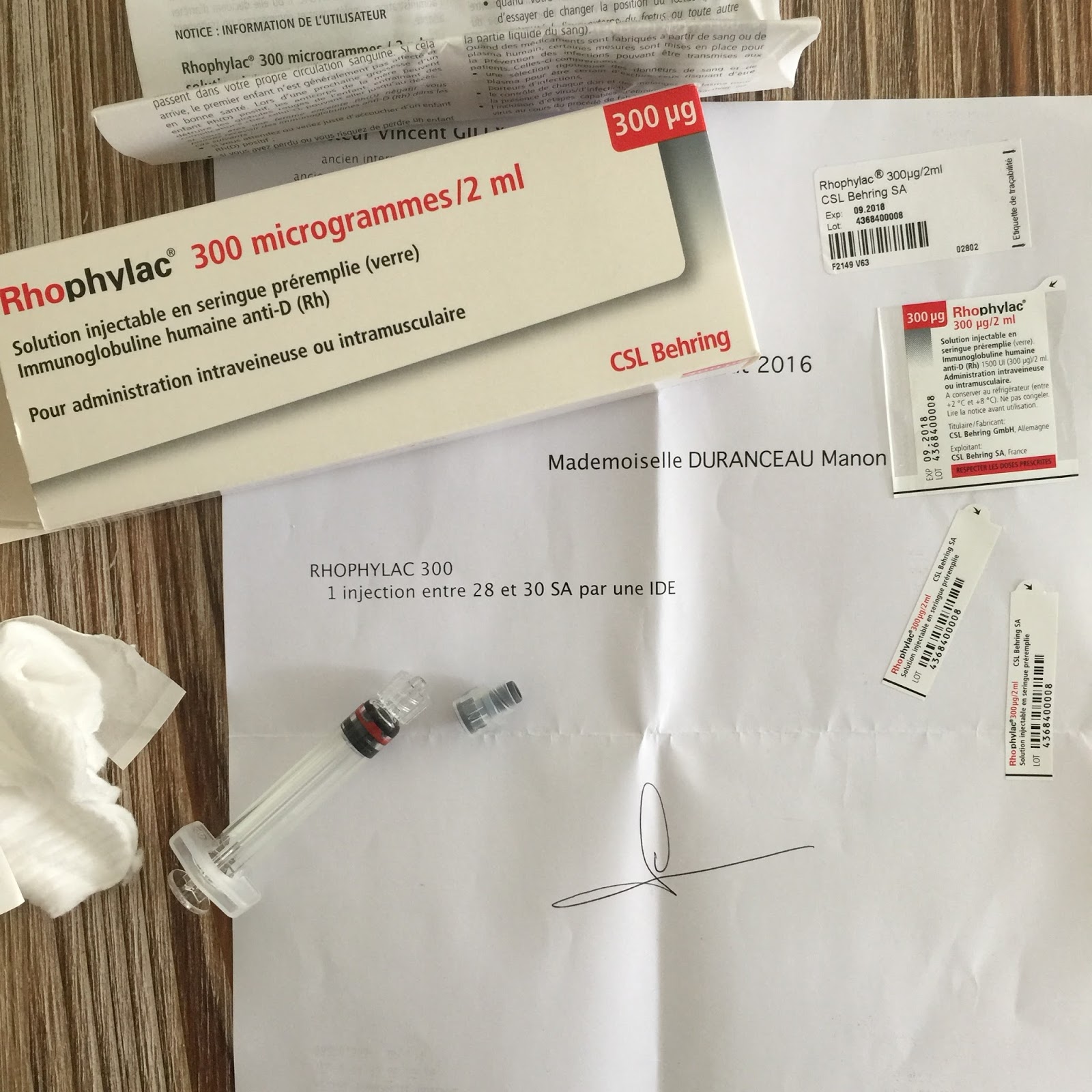 Moi, jeune et maman.: RETOUR D'EXPÉRIENCE - L'injection de Rhophylac 300.